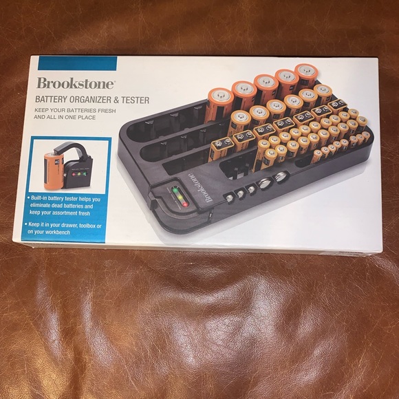 Brookstone | Other | Nwt Brookstone Battery Organizer And Tester | Poshmark